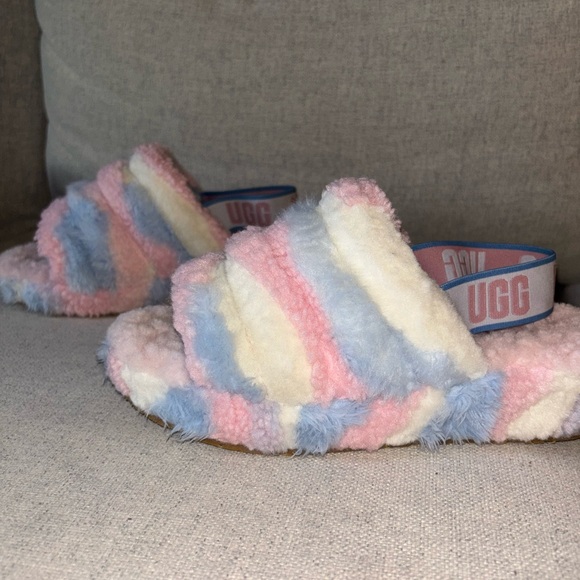 UGG | Shoes | Ugg Fluffy Pastel Slippers | Poshmark